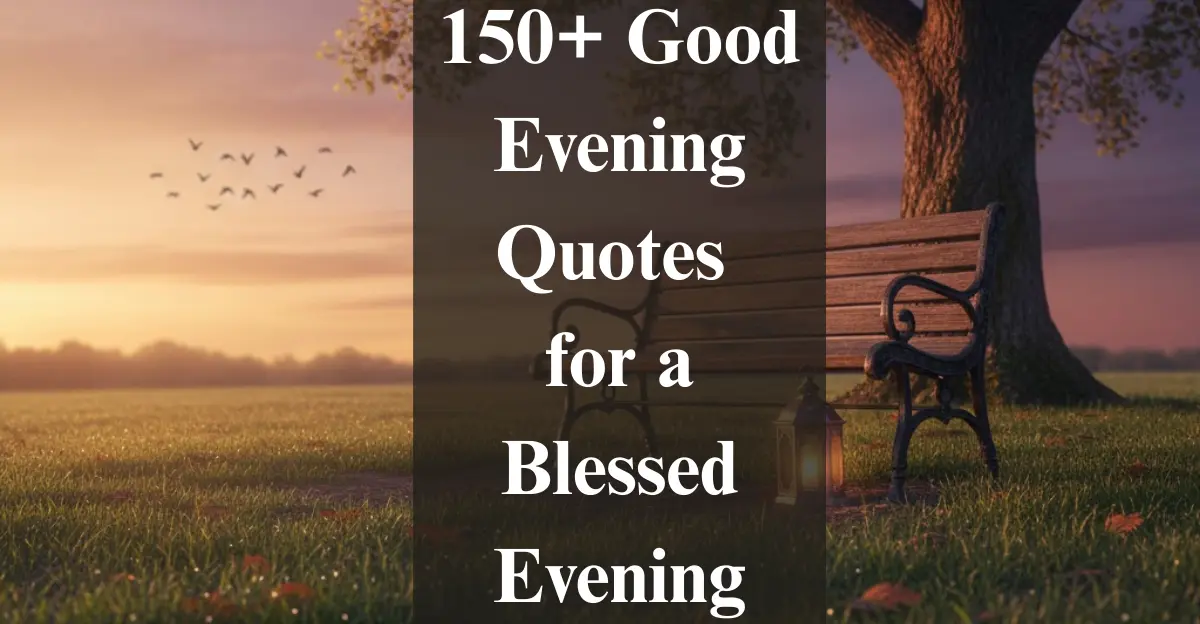 150+ Good Evening Quotes [Blessings, Calm & Inspiration]